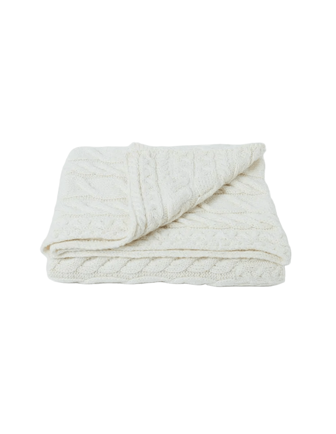 Cream Irish Merino Wool Blanket | Aran Woollen Mills | Faire Living